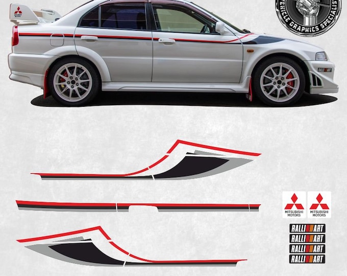 Mitsubishi Lancer EVO Evolution 6 Tommi Makinen Side Stripes Best ...