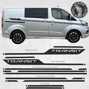 Side Stripes to Fit Ford Transit Custom Exact Version Stickers Decals ...