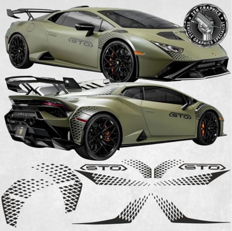 STO Graphics Pack Kit to Fit Lamborghini Huracan STO Decals Stickers ...