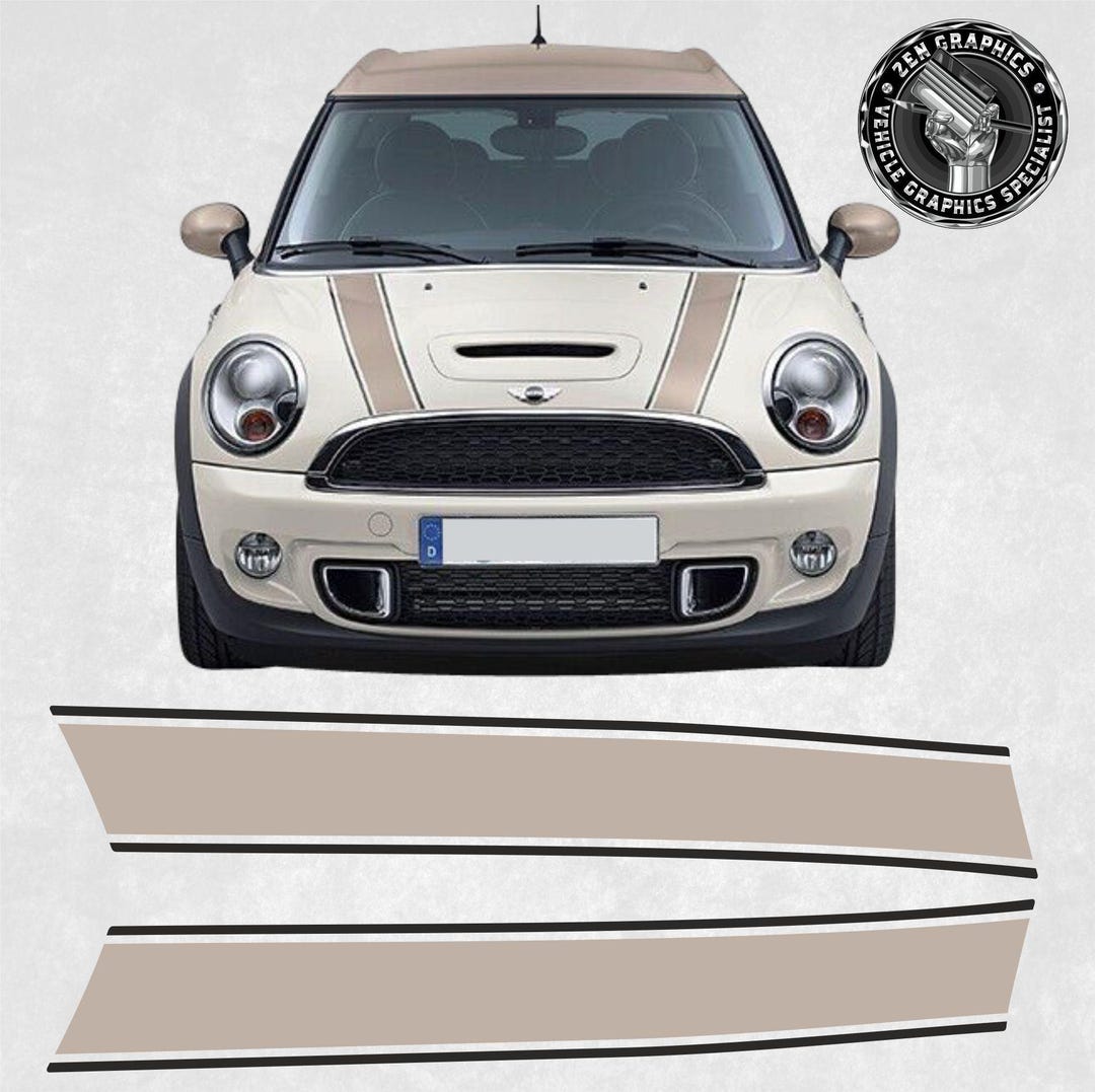 Bonnet Replacement Stripes to Fit Mini Hyde Park R55 / R56 / R58 / R59 ...