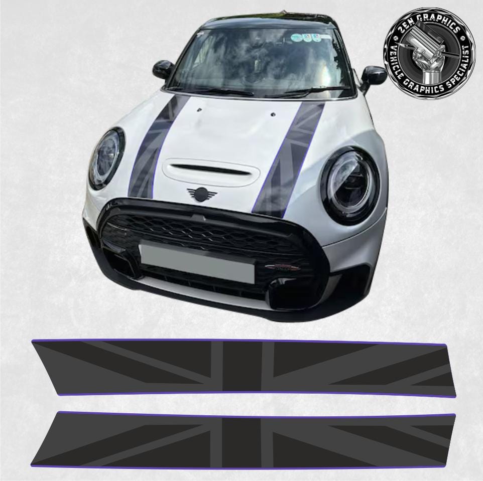 Union Jack Bonnet Stripes to Fit Mini Lci2 F55 5 Door / F56 3 Door ...