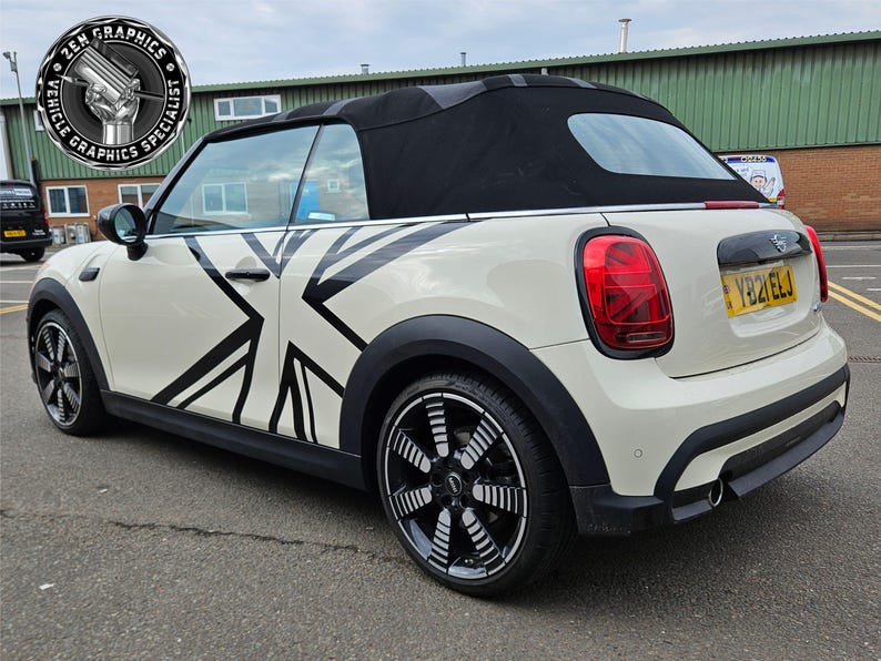 Union Jack Side Decals to Fit Mini F56 3 Door F57 Cabriolet Cooper S ...