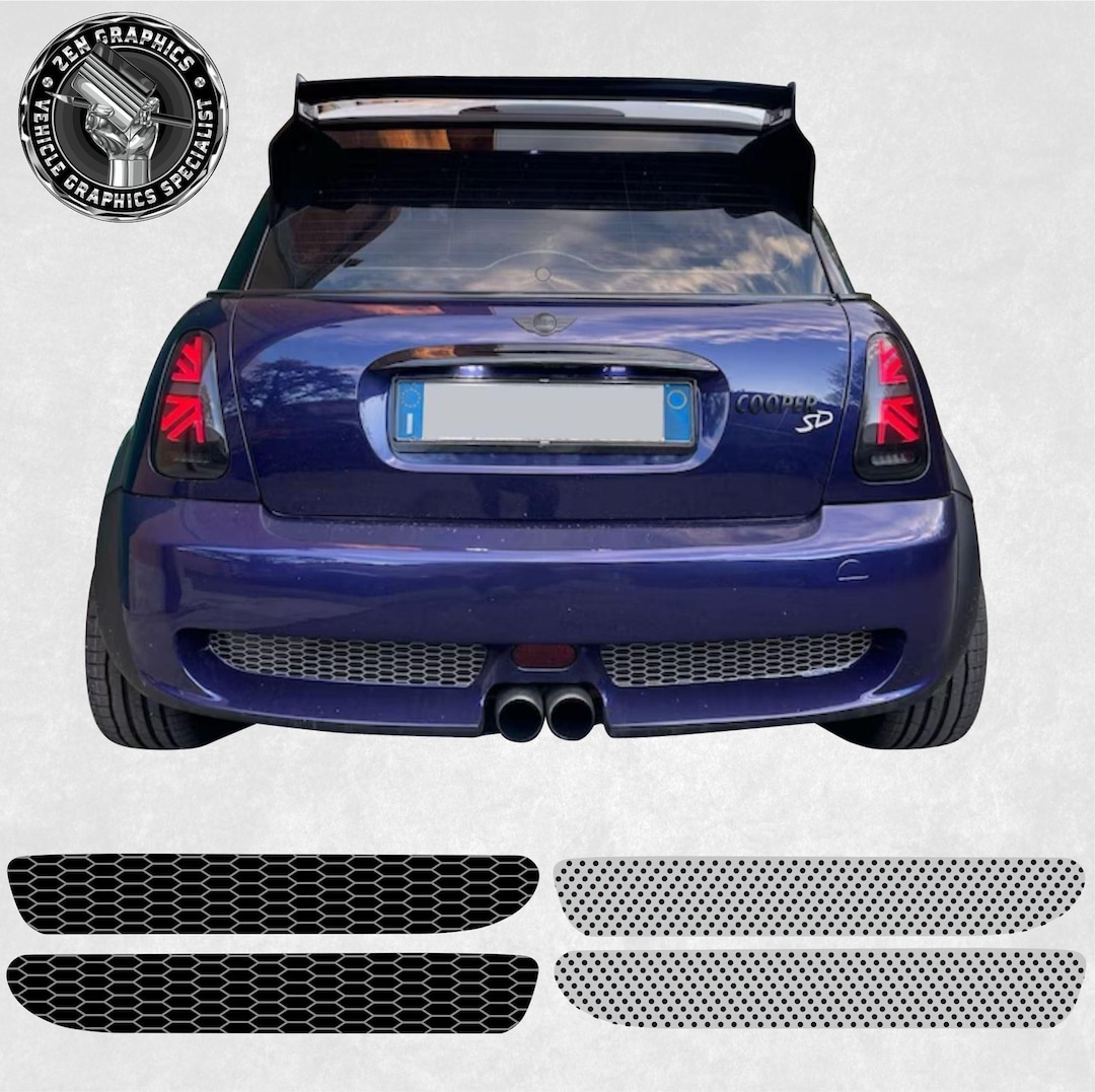 Aero Rear Bumper Vinyl to Fit Mini R50 R52 R53 Cooper S / JCW Grill ...