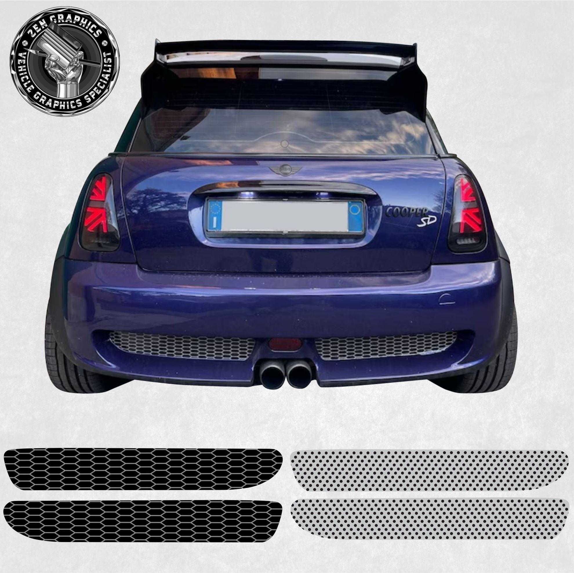 Aero Rear Bumper Vinyl to Fit Mini R50 R52 R53 Cooper S / JCW Grill ...