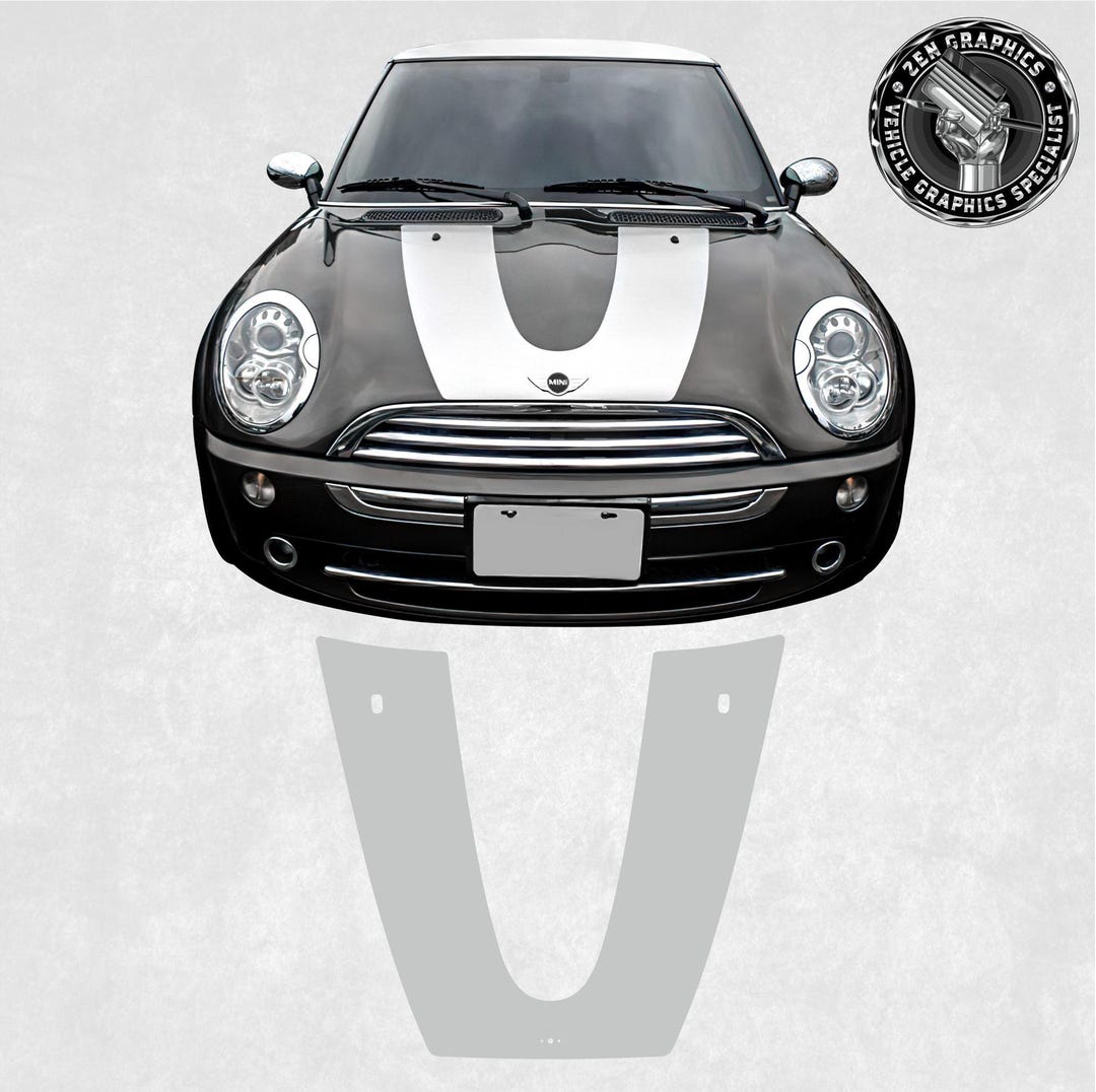 Bonnet / Hood Stripes to Fit Mini R50 / R52 Cooper Park Lane Stickers ...