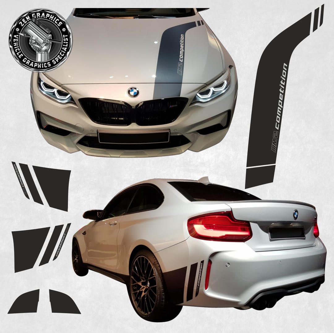 Graphics Kit to Fit BMW M2 F87 Competition Design Stripes / Stickers ...