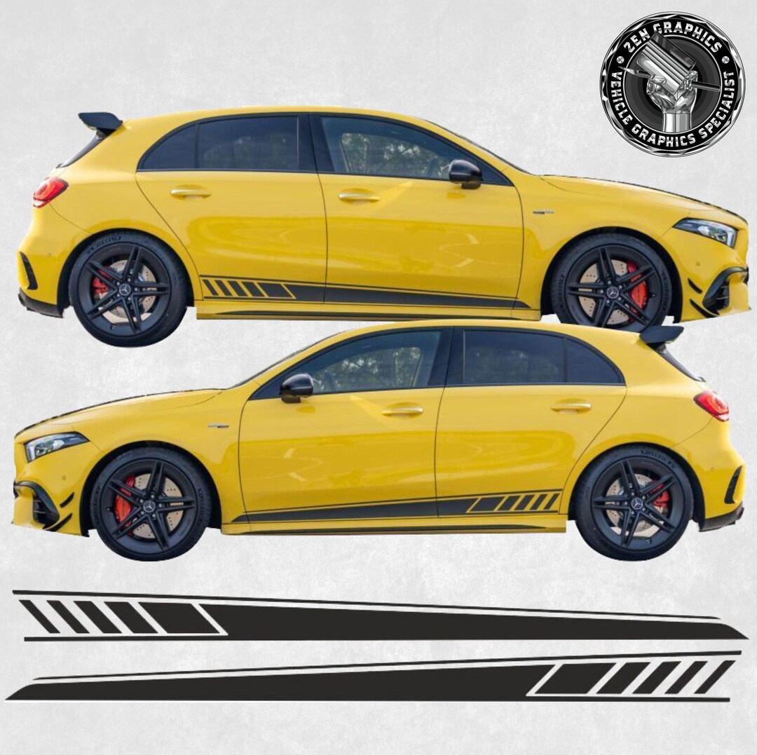 Exact Spec Side Stripes for Mercedes W177 A45 S / A35 Decals Stickers ...