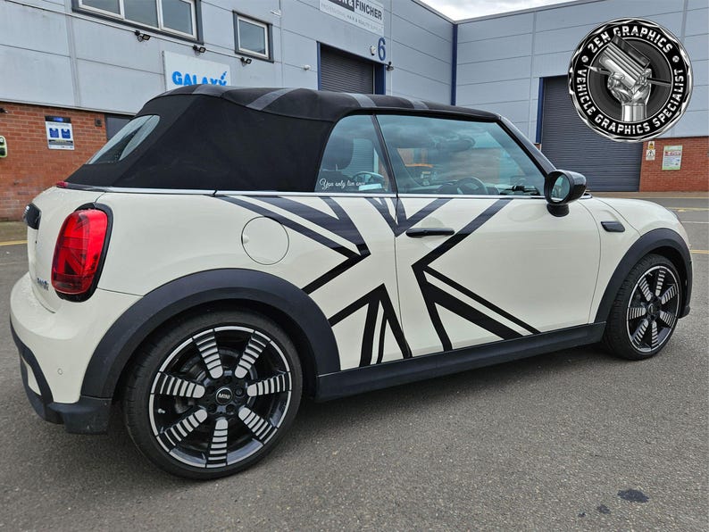 Union Jack Side Decals to Fit Mini F56 3 Door F57 Cabriolet Cooper S ...