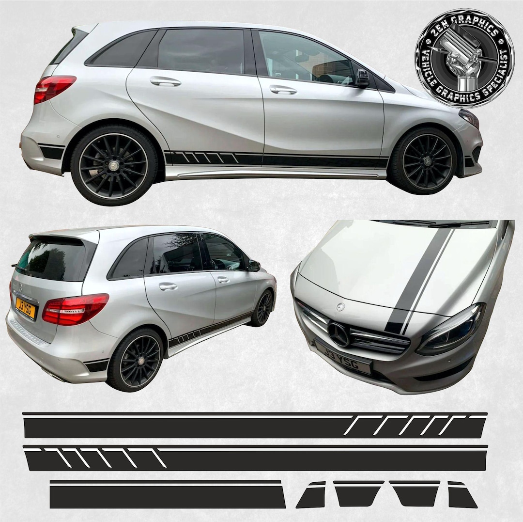 Side Stripe Kit to Fit Mercedes B Class AMG Vinyl Stickers Decals ...