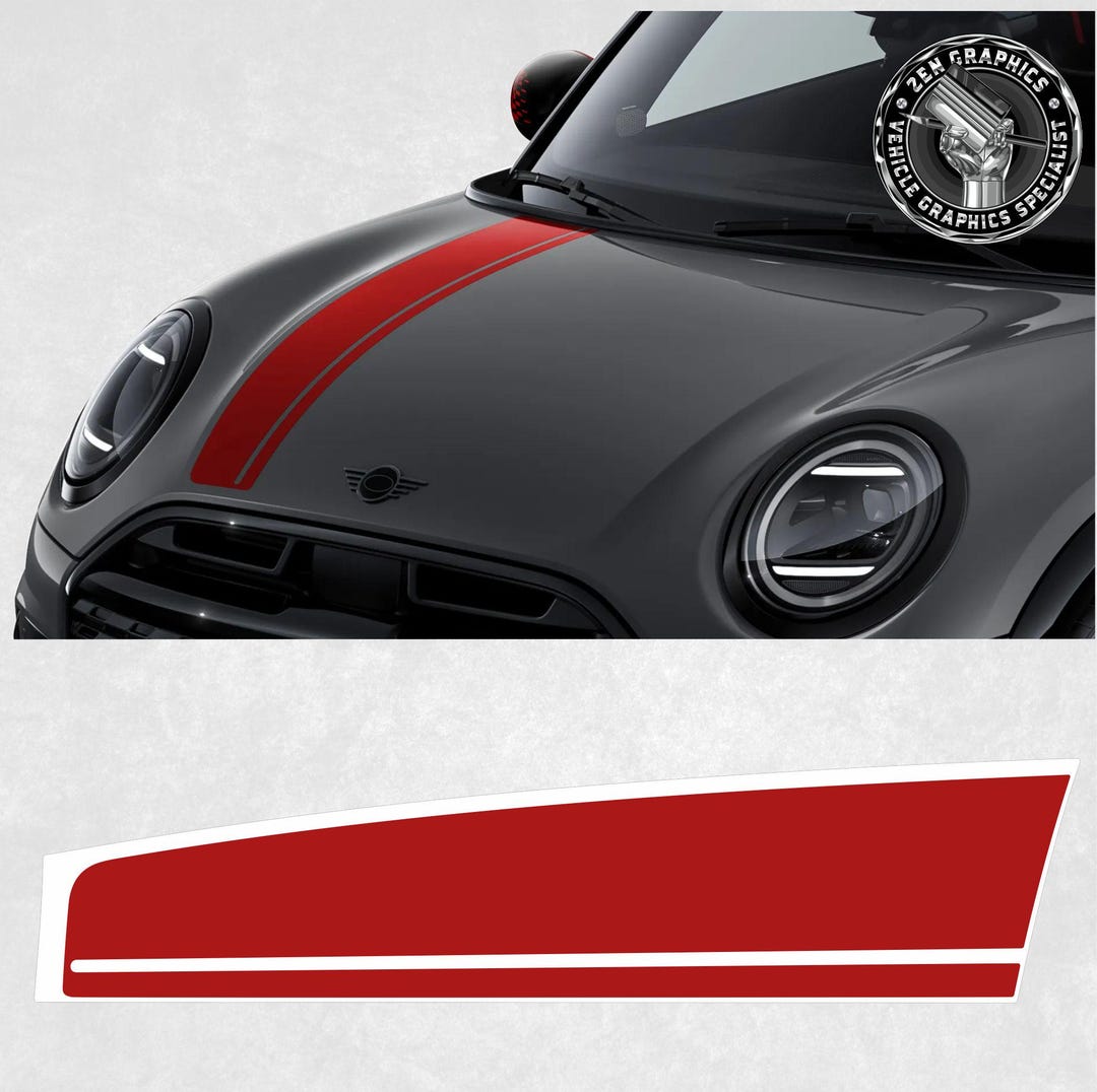Exact JCW Bonnet Stripe to Fit Mini F66 F65 F67 Cooper S Works Vinyl ...
