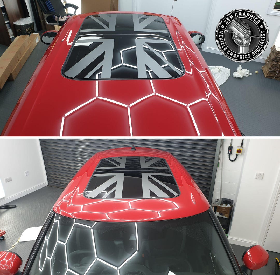 Panoramic Roof Black Jack Graphics for Mini F54 Clubman F60 Countryman ...