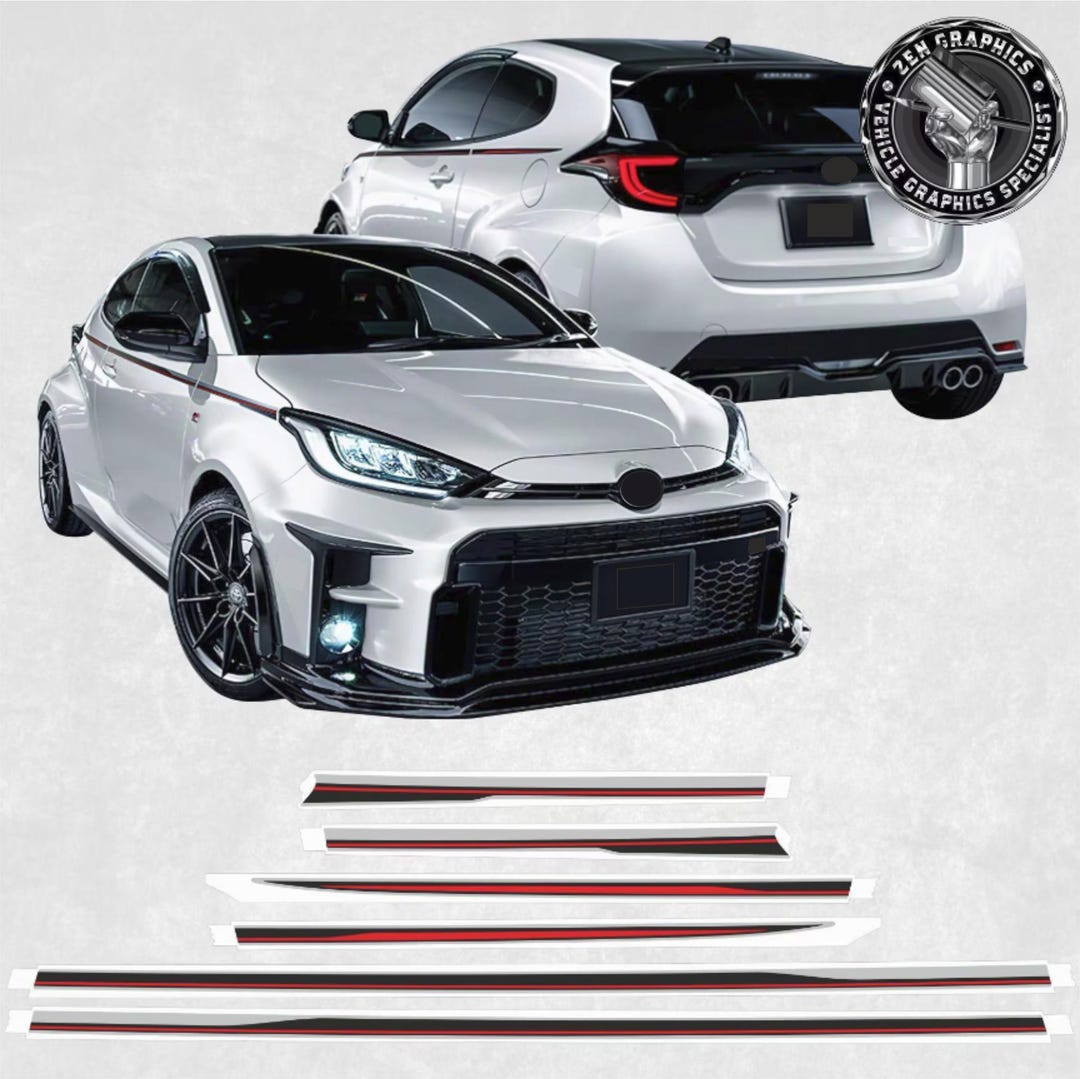 Stripes to Fit Yaris GR Decals Stickers Foils Decorative Graphics Vinyl ...