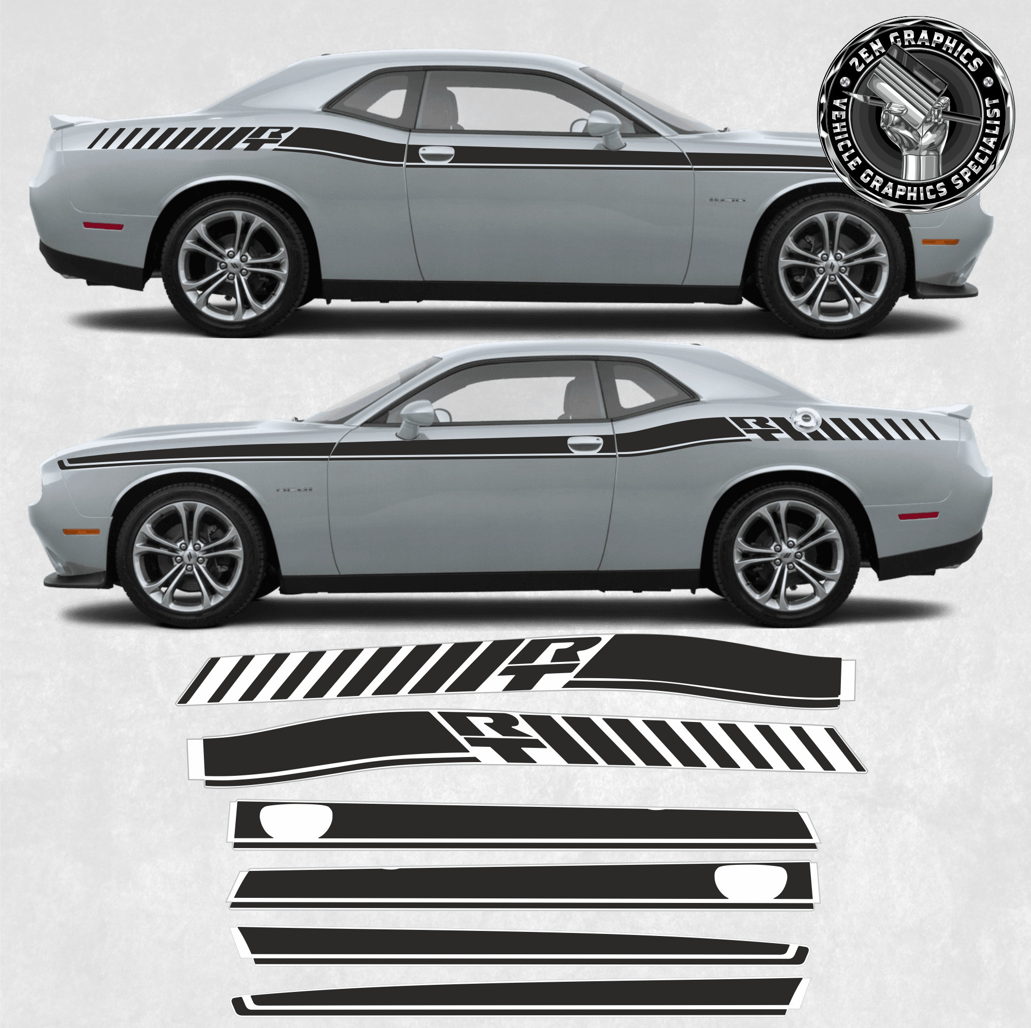 Graphics Pack Kit to Fit Dodge Challenger RT 2015-2018 Decals Stickers Graphics Wrap Stripes - Etsy
