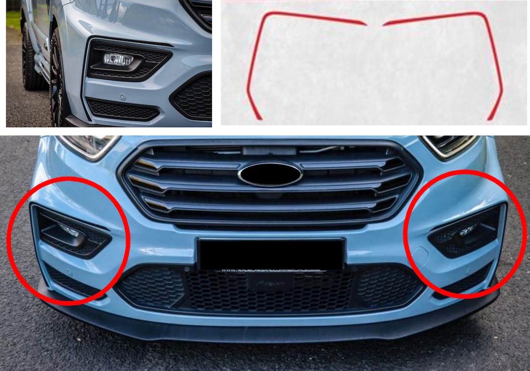 Front Bumper Fog Light Surround Vinyl to Fit Transit Custom Ford ...