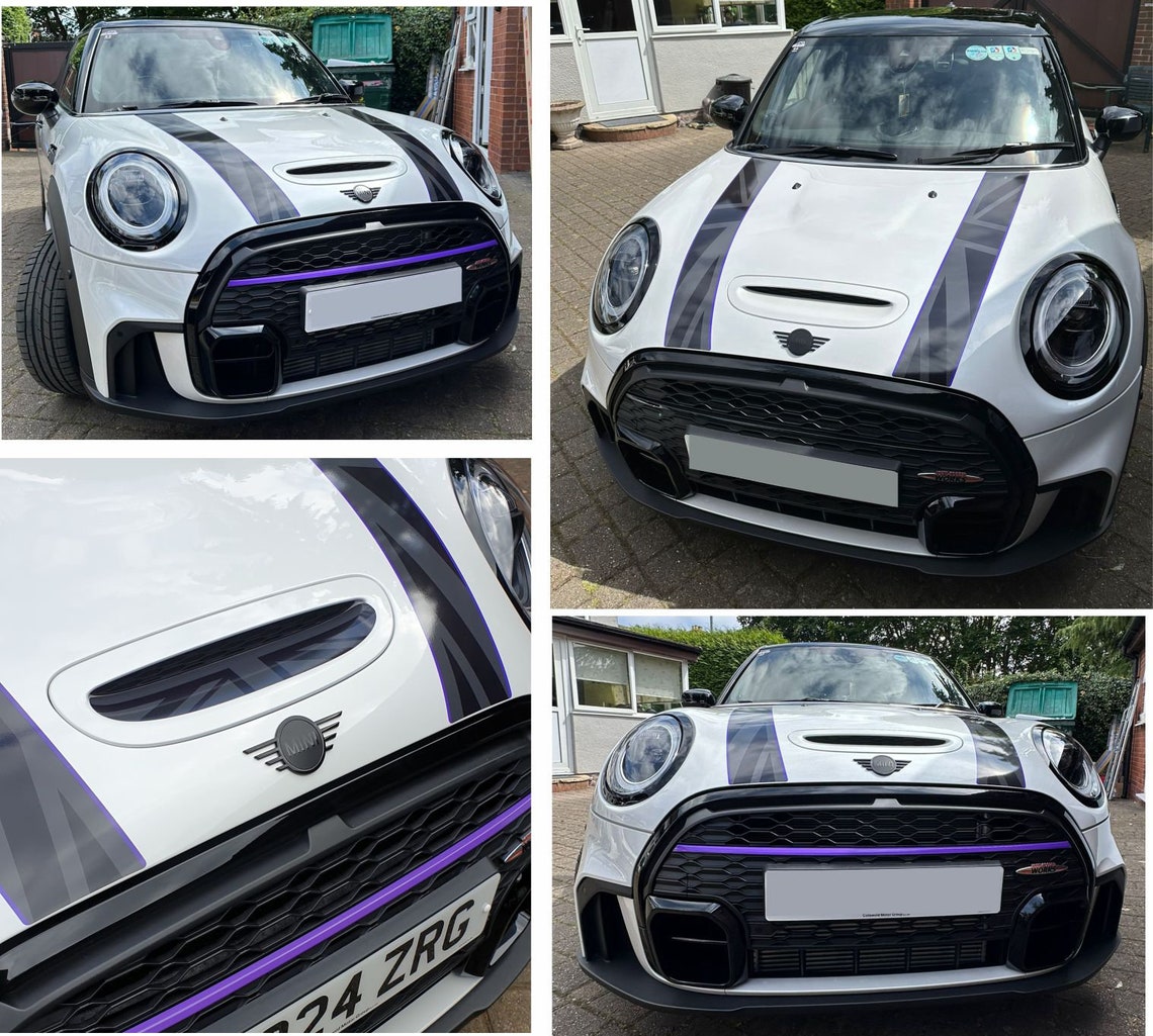 Union Jack Bonnet Stripes to Fit Mini Lci2 F55 5 Door / F56 3 Door ...