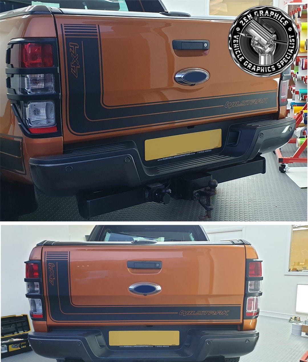 Rear Stripe to Fit Ford Ranger Wildtrak Graphics Stickers Foils ...