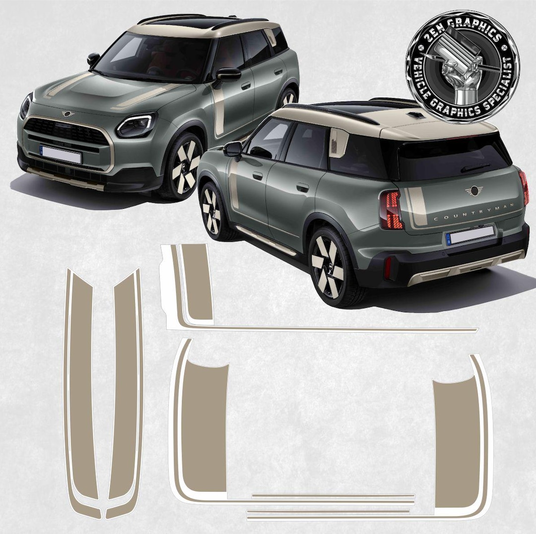 Favoured Graphics Kit for Mini U25 Countryman Cooper S Vinyl Stripes ...