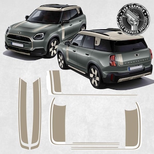 Full Favoured Graphics Kit for Mini U25 Countryman Cooper Vinyl Stripes ...