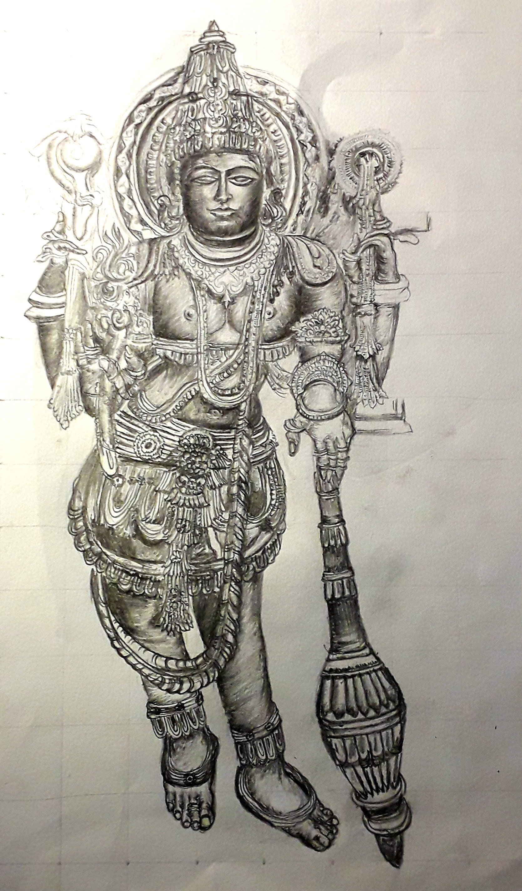 Lord Vishnu Sketch on A4 Paper - Etsy