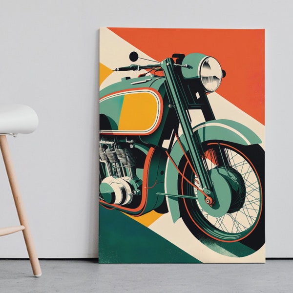 Motorcycle Poster - Etsy