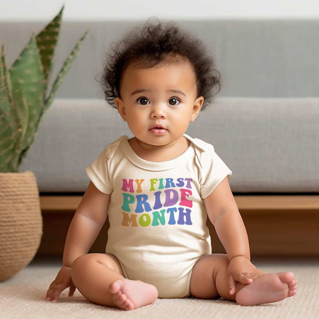 My First Pride Month Baby Onesie®, Pride Newborn Baby Bodysuit, Lgbtq ...