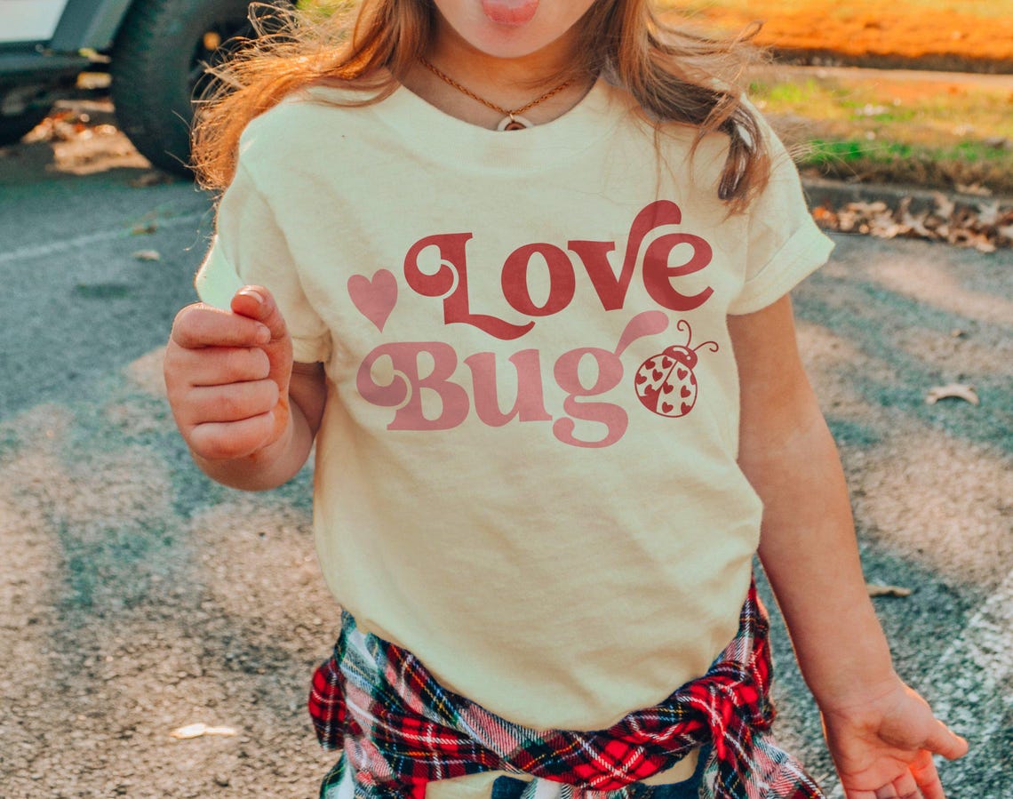 Love Bug Valentine Shirt, Kids Valentine Outfit, Toddler Girl Valentine ...