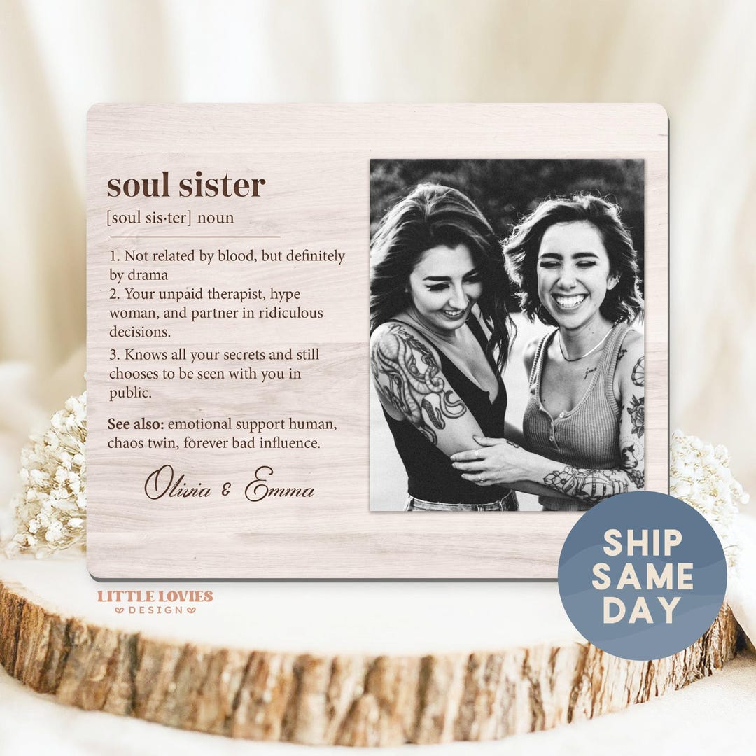 Personalized Soul Sister Picture Frame: Best Friend Definition Gift (BO ...