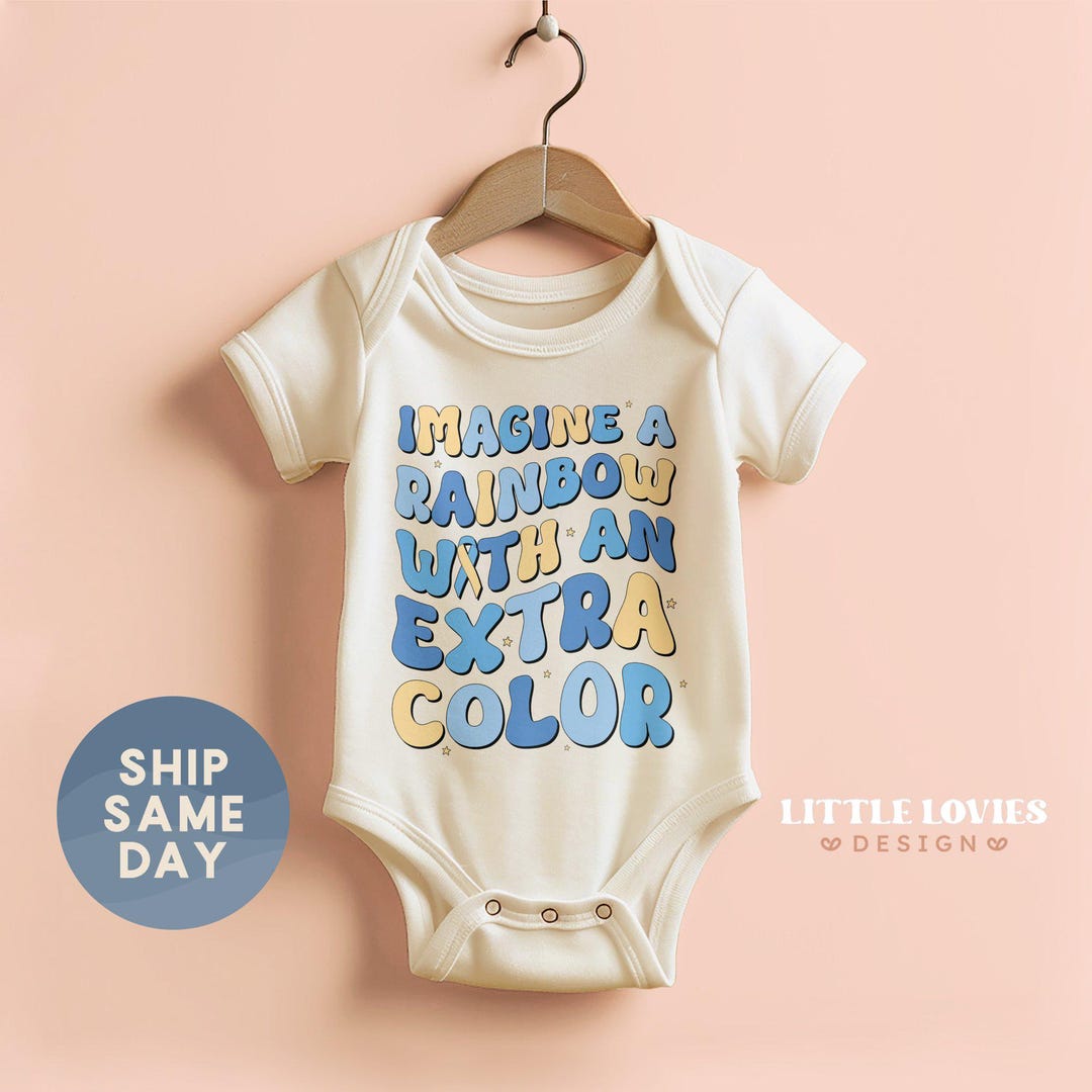 Imagine A Rainbow With an Extra Color Onesie®, Autism Awareness Outfit ...