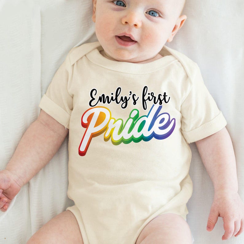 Pride Baby Bodysuit, First Pride Outfit for Baby, LGBTQ+ Rainbow Baby ...