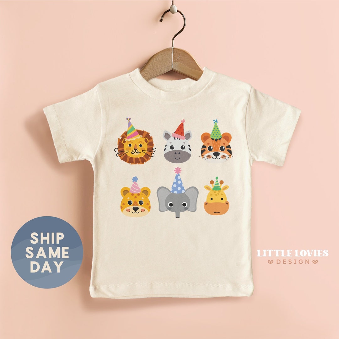 Party Animal Birthday Shirt for Toddler, Zoo Animals Design Birthday ...