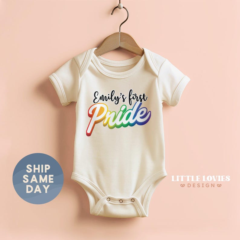 Pride Baby Bodysuit, First Pride Outfit for Baby, LGBTQ+ Rainbow Baby ...