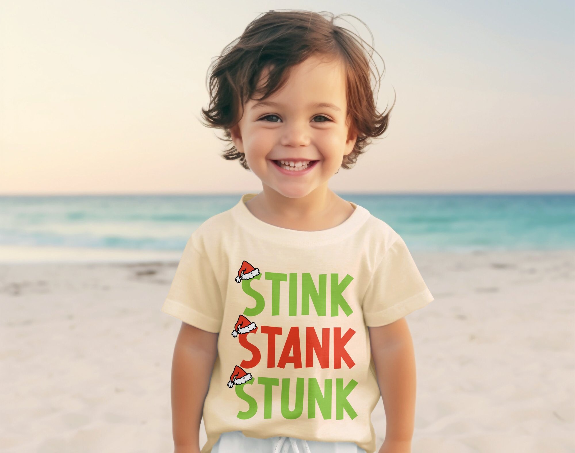 Stink Stank Stunk Christmas Shirts for Kids, Toddler Youth Grinch Tees ...