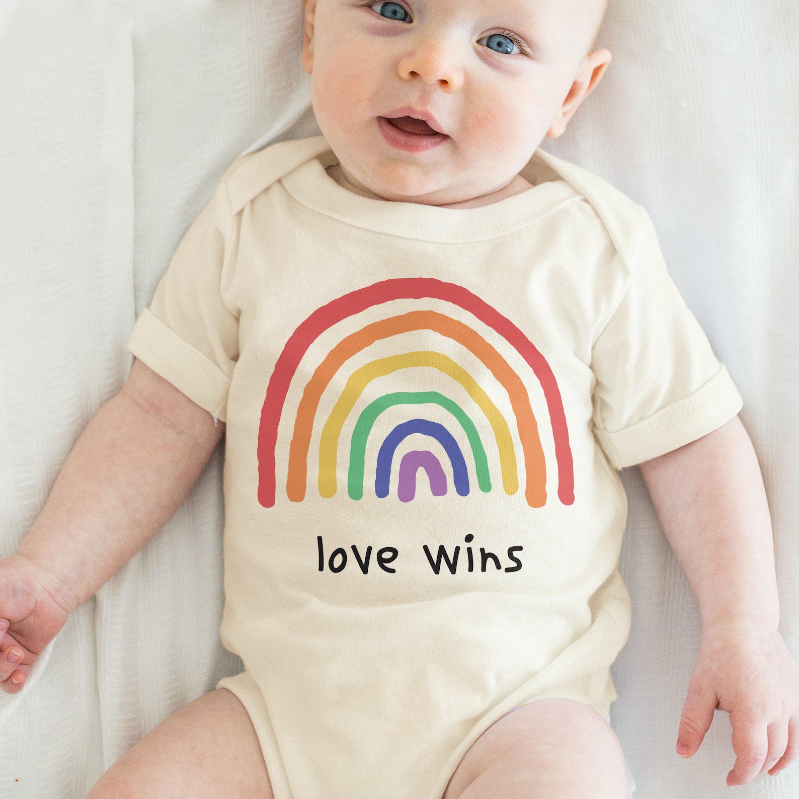 Love Wins Onesie®, Rainbow Baby Bodysuit, Pride Month Gift for Baby ...
