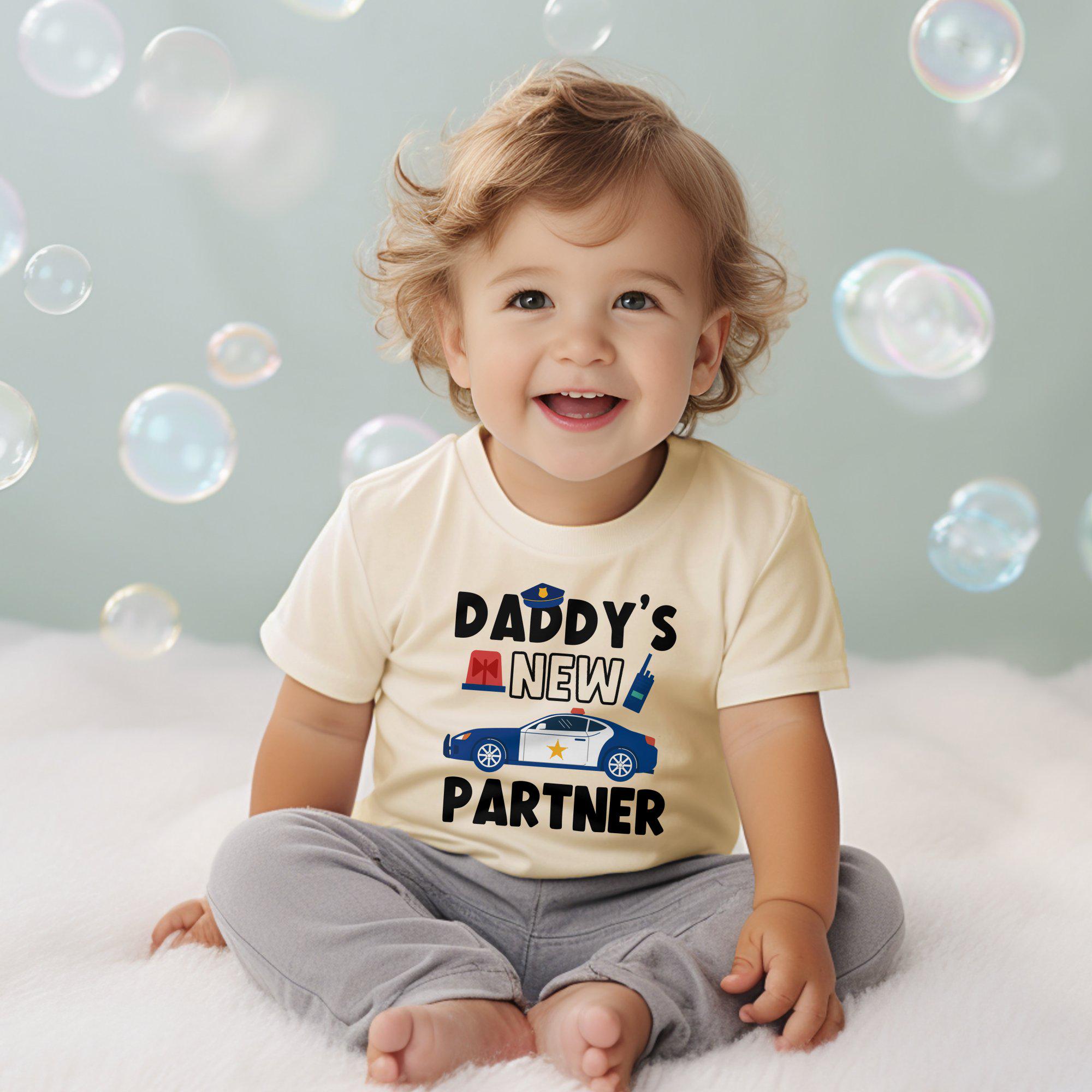 Daddy's New Partner Onesie®, Policeman Dad Father's Day Clothing, 1st ...