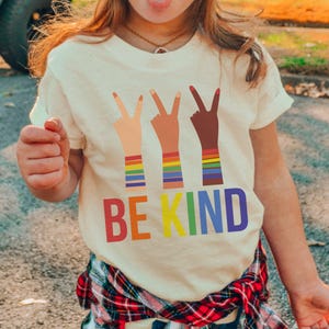 Rainbow Pride Be Kind Toddler Shirt, LGBTQ+ Inclusivity Shirt, Equality ...