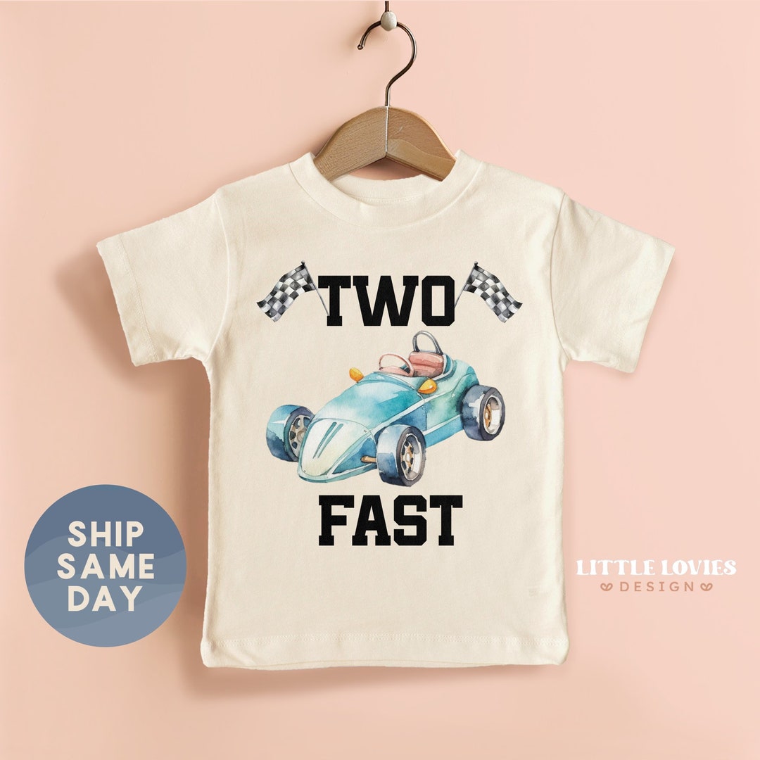 Two Fast Vintage Car Toddler Shirt, Toddler Race Car T-shirt, Toddler ...