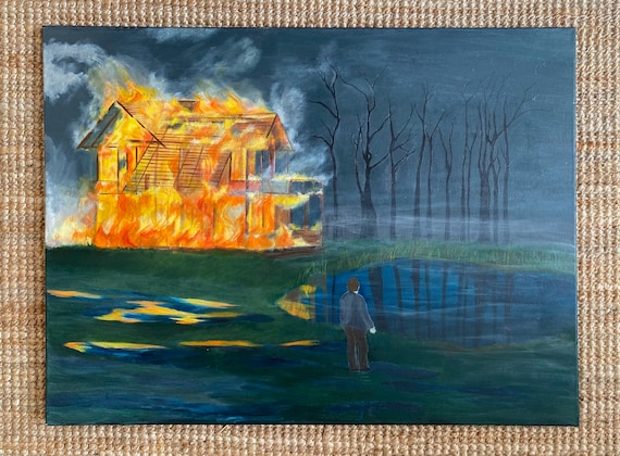 Burning House Painting
