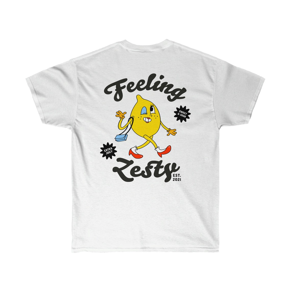 Feeling Zesty Men & Women's Vintage Lemon Character Tshirt - Etsy