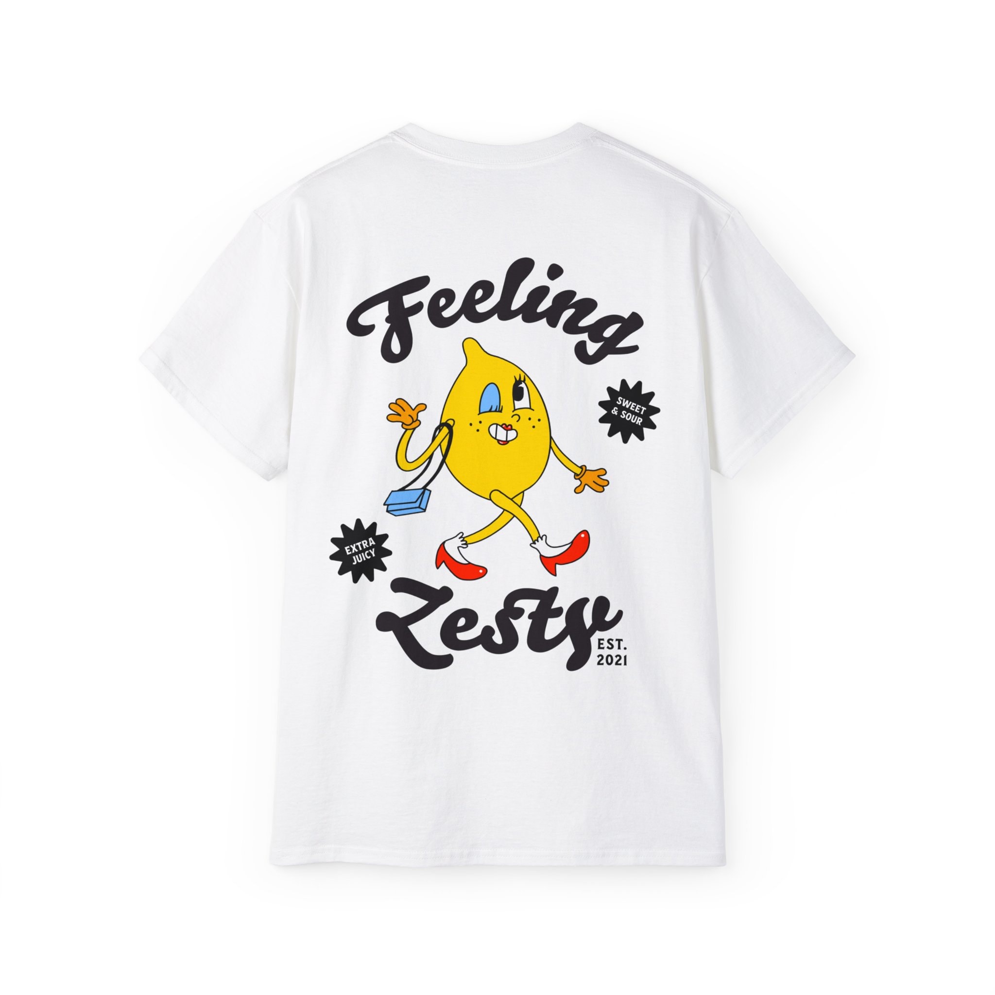 Feeling Zesty Men & Women's Vintage Lemon Character Tshirt | Colourful ...