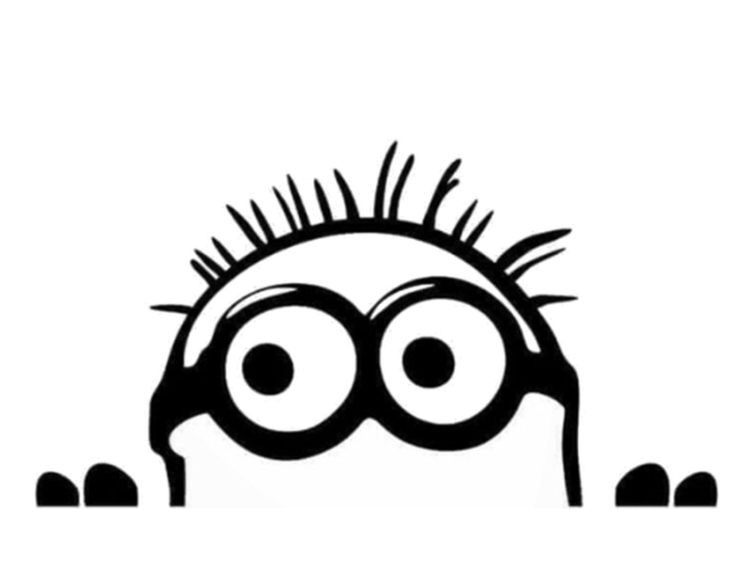 Picaboo Kevin Minion Peeking Despicable Me Peek Decal Sticker - Etsy
