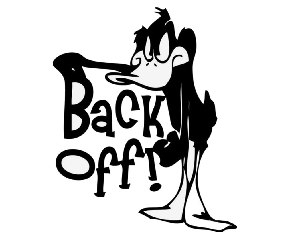 Back off Duffy Duck Decal Sticker for Car Van Window Bumper Caravan - Etsy