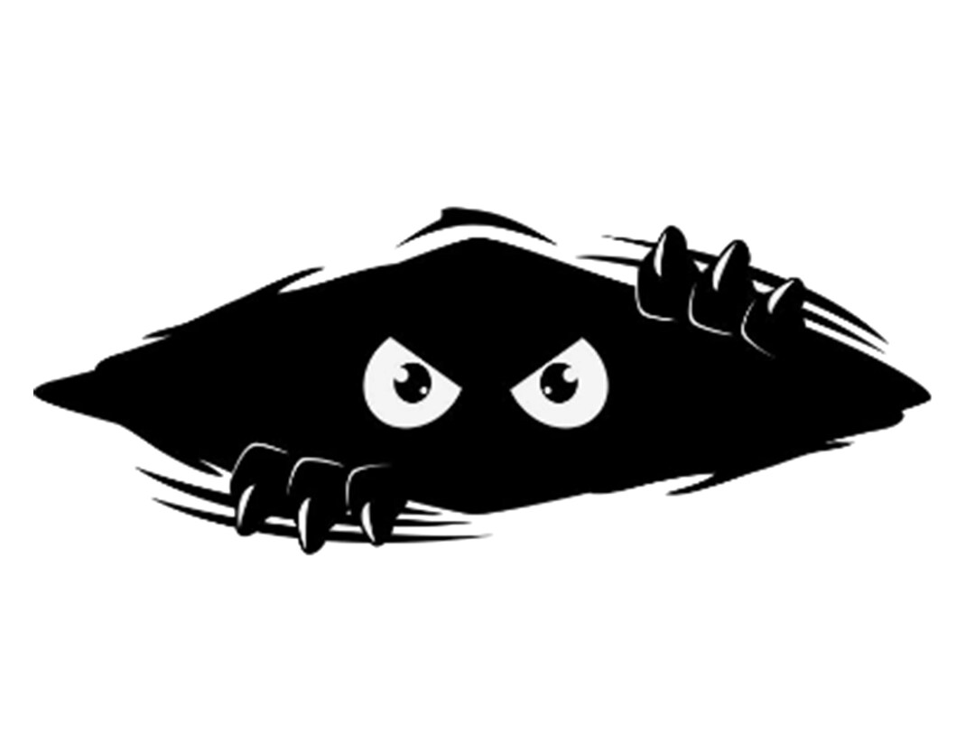 Scary Monster Peeking Peek Decal Sticker for Car Van Window Bumper ...
