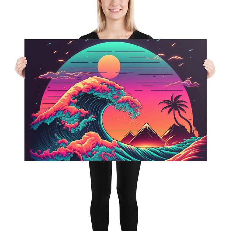 The 80's Wave - Matte Poster - Etsy