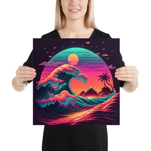 The 80's Wave - Matte Poster - Etsy