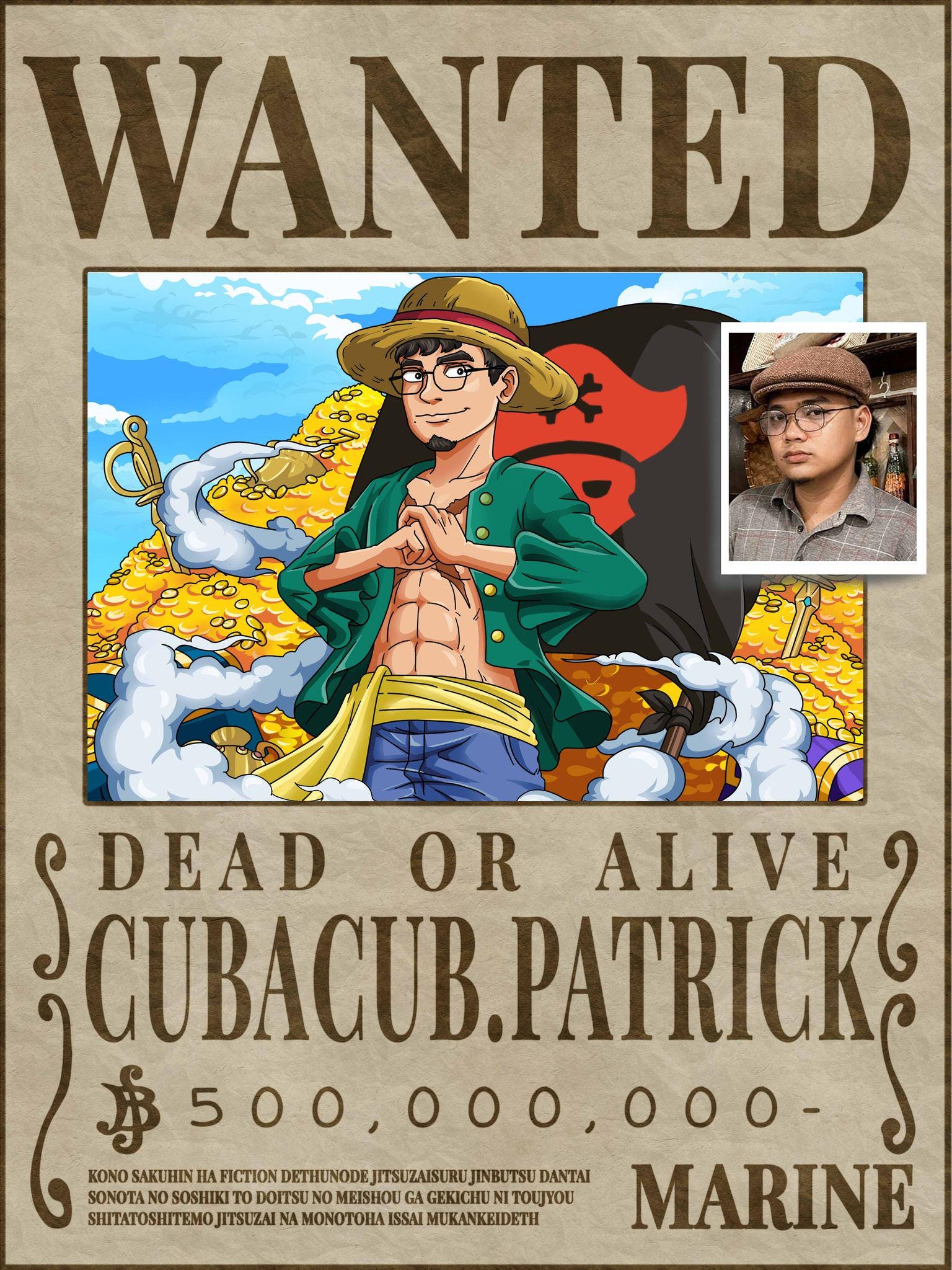 Fully Custom One Piece Wanted Poster Treasure Edition, Perfect ...