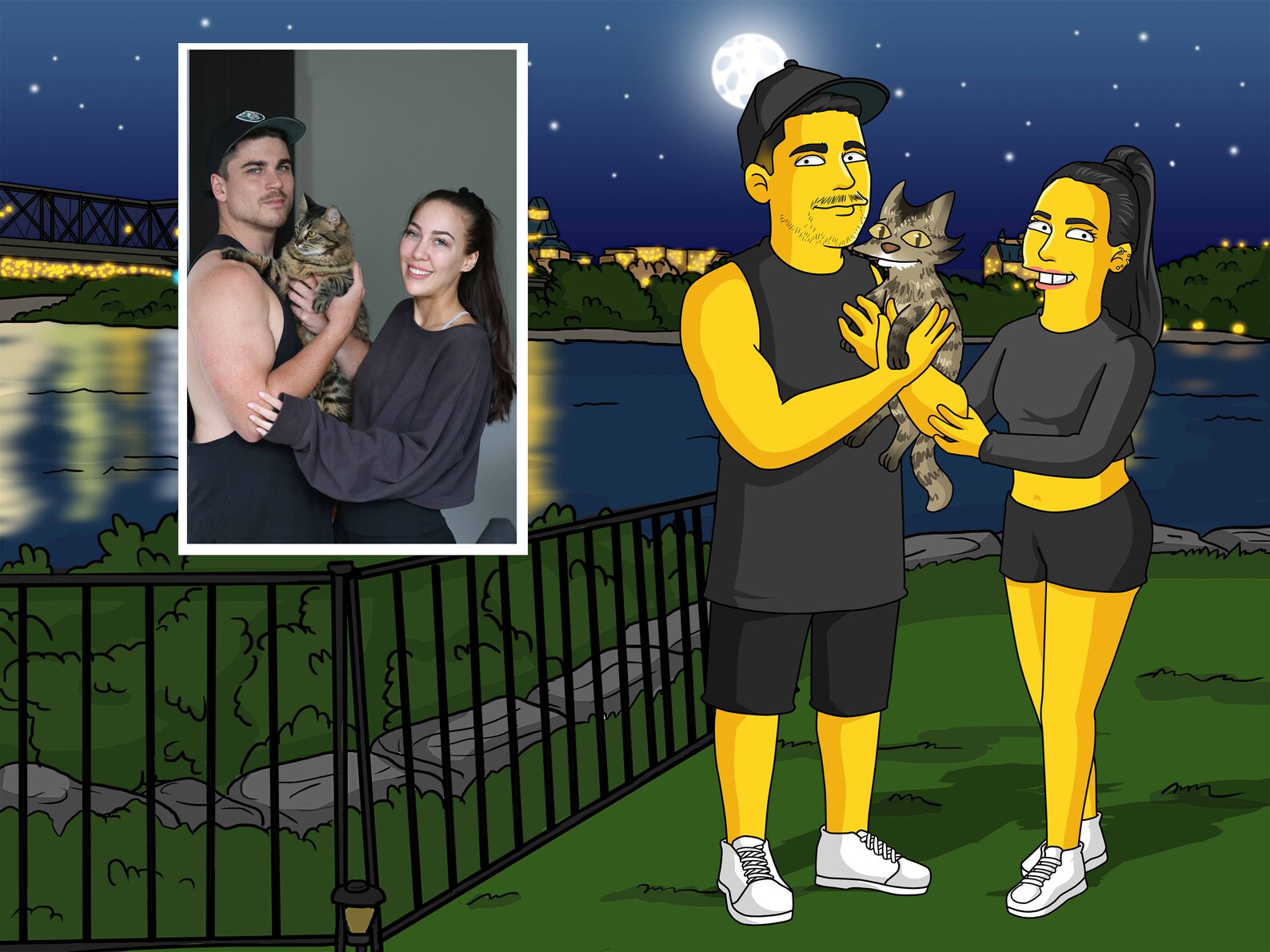 Simpsons Portrait, Holloween Custom Family Portrait, Funny Cartoon ...