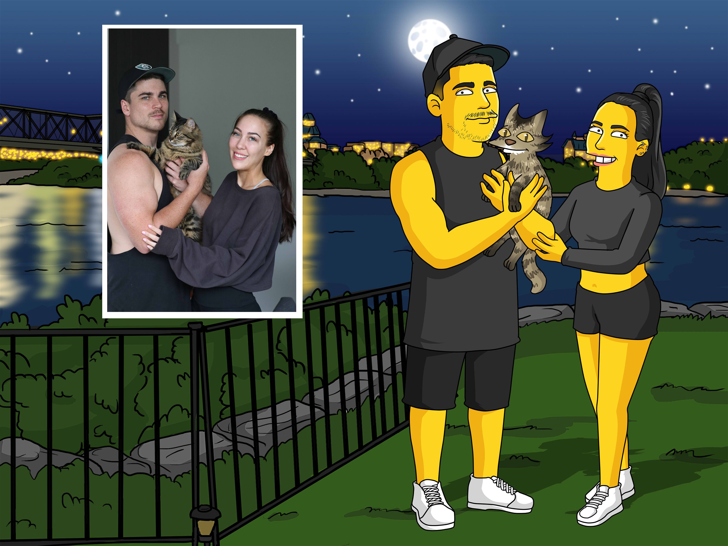 Simpsons Portrait, Holloween Custom Family Portrait, Funny Cartoon ...