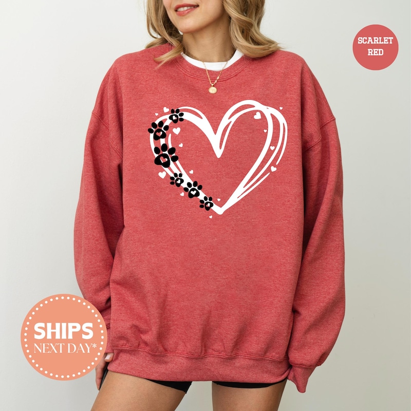 Paw Heart Dog Hoodie - Etsy