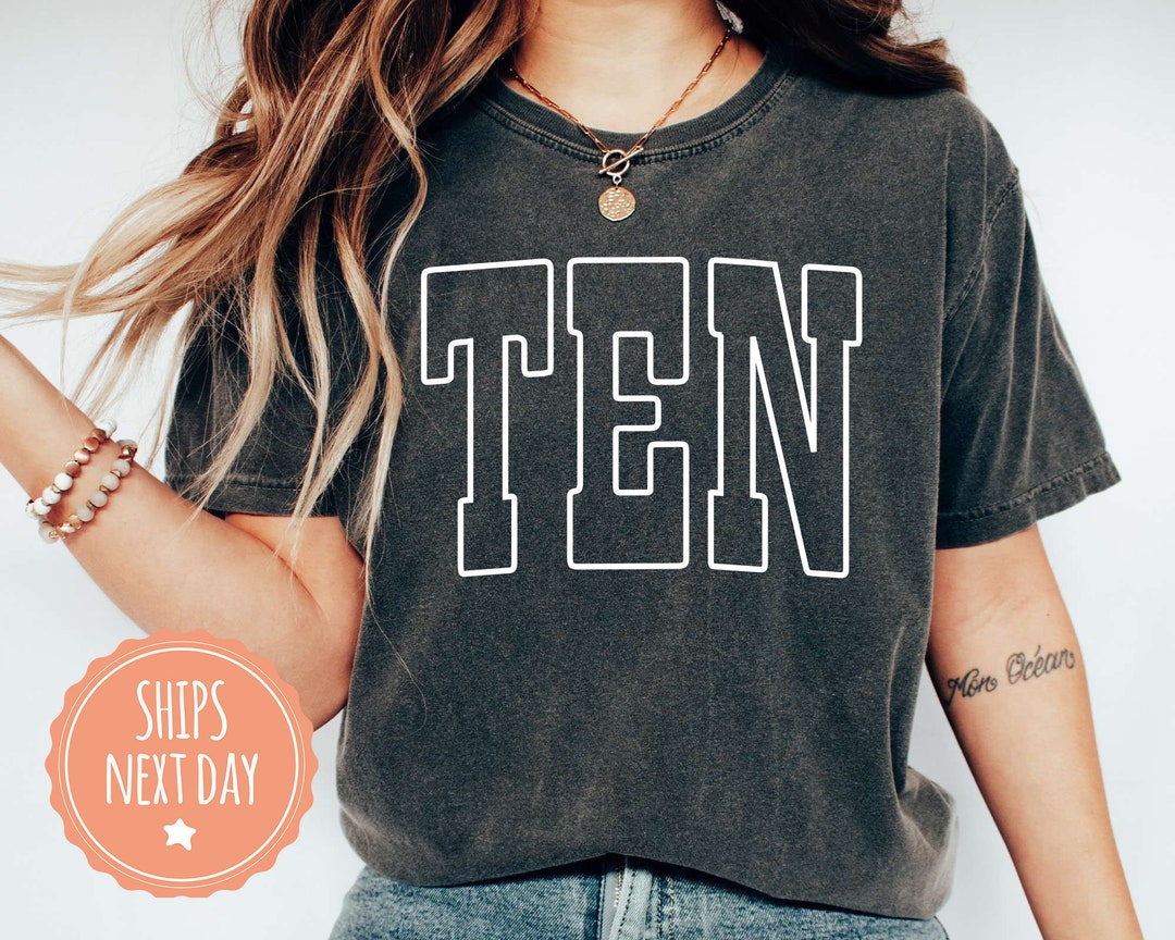 Ten T-shirt - Ten Shirt - 10th Birthday Party Shirt - 10th Birthday ...