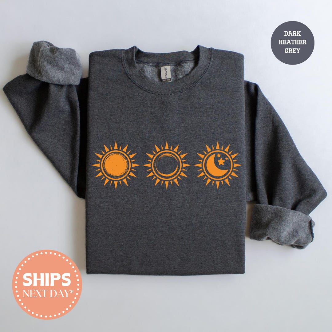 Sun Sweatshirt - Boho Sun Hoodie - Minimal Aesthetic Summer Crewneck ...